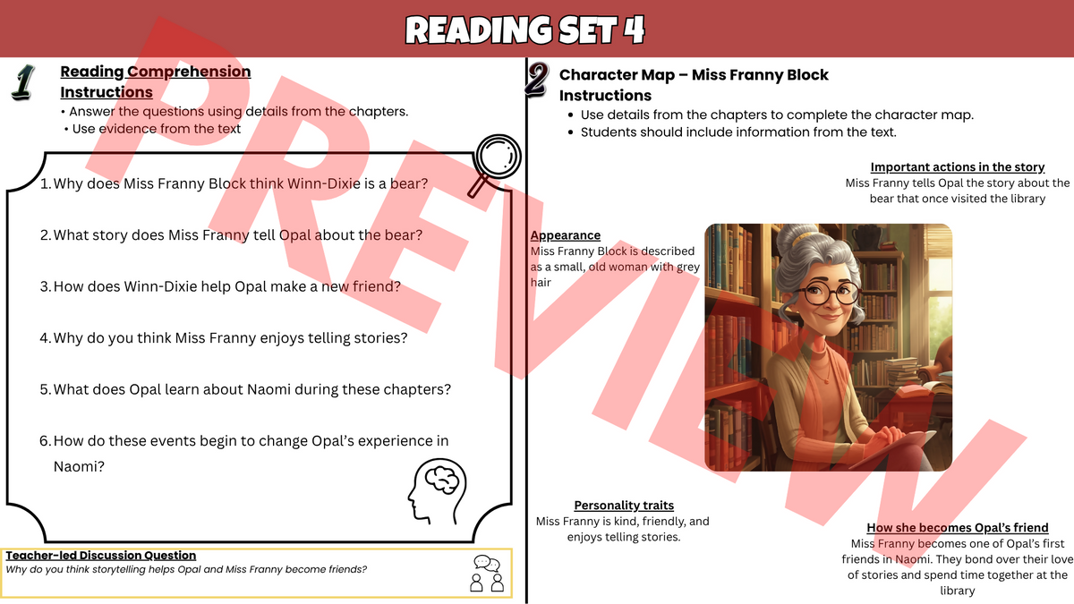 Because of Winn-Dixie Novel Study Unit | Comprehension Questions, Voca ...