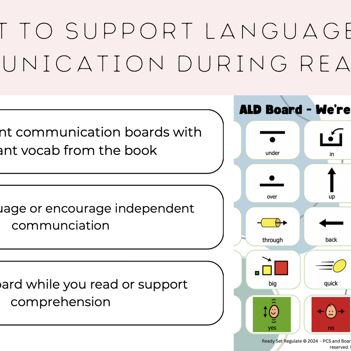 Aided Language Display Bundle | 7 Communication Boards for Story time ...