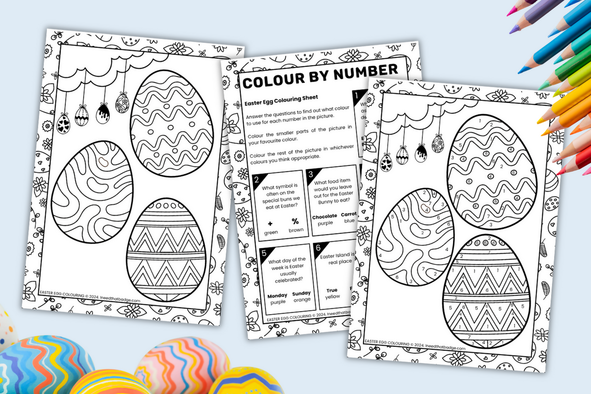 Easter Egg Colour By Number Worksheet – SHAREIFY