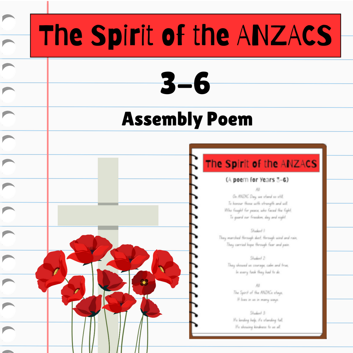 ANZAC Day Poem – “The Spirit of the ANZACs” (Years 3–6 Assembly Perfor ...
